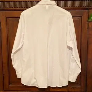 Orvis | Tops | Orvis Vintage White Lace Trimmed Tuxedo Front Blouse Dry ...